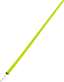 One Piece Rigid Agility Pole Yellow